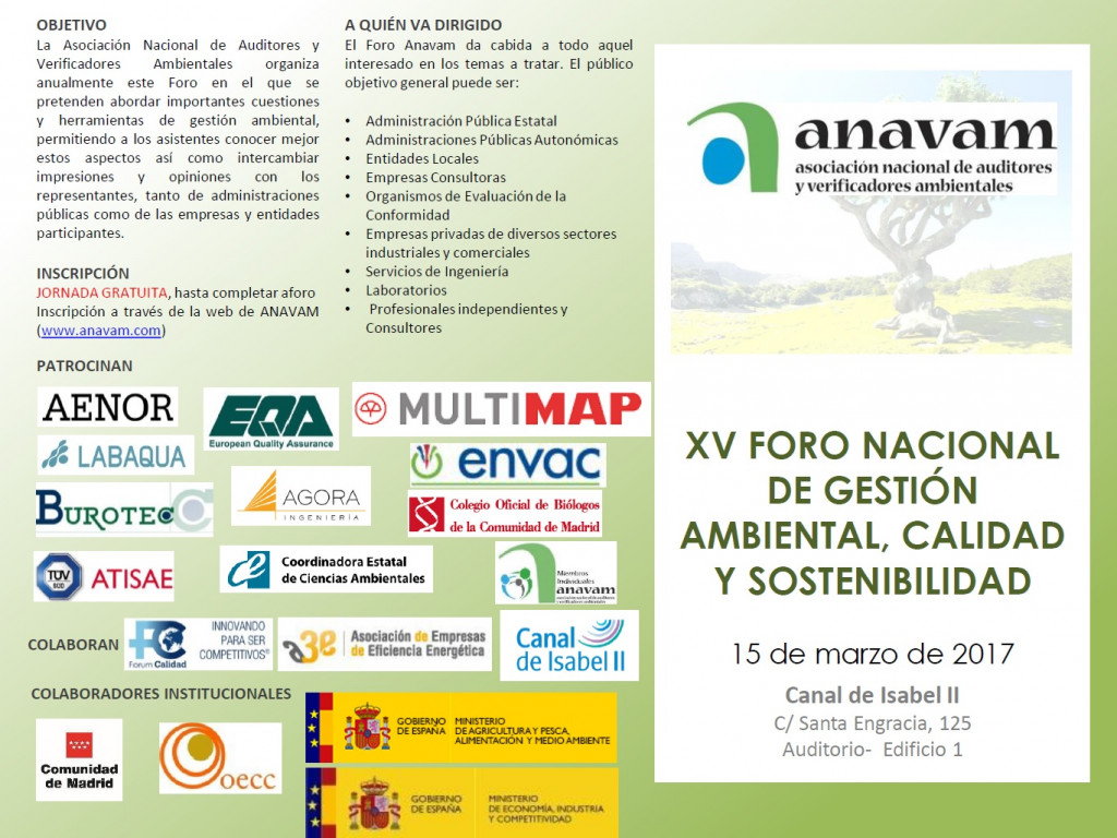 Jornada gratuita sobre gestión ambiental y sostenibilidad - Blog del COBCM